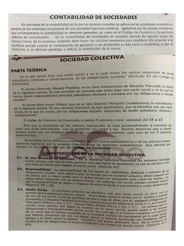 Contabilidad de Sociedades | PDF