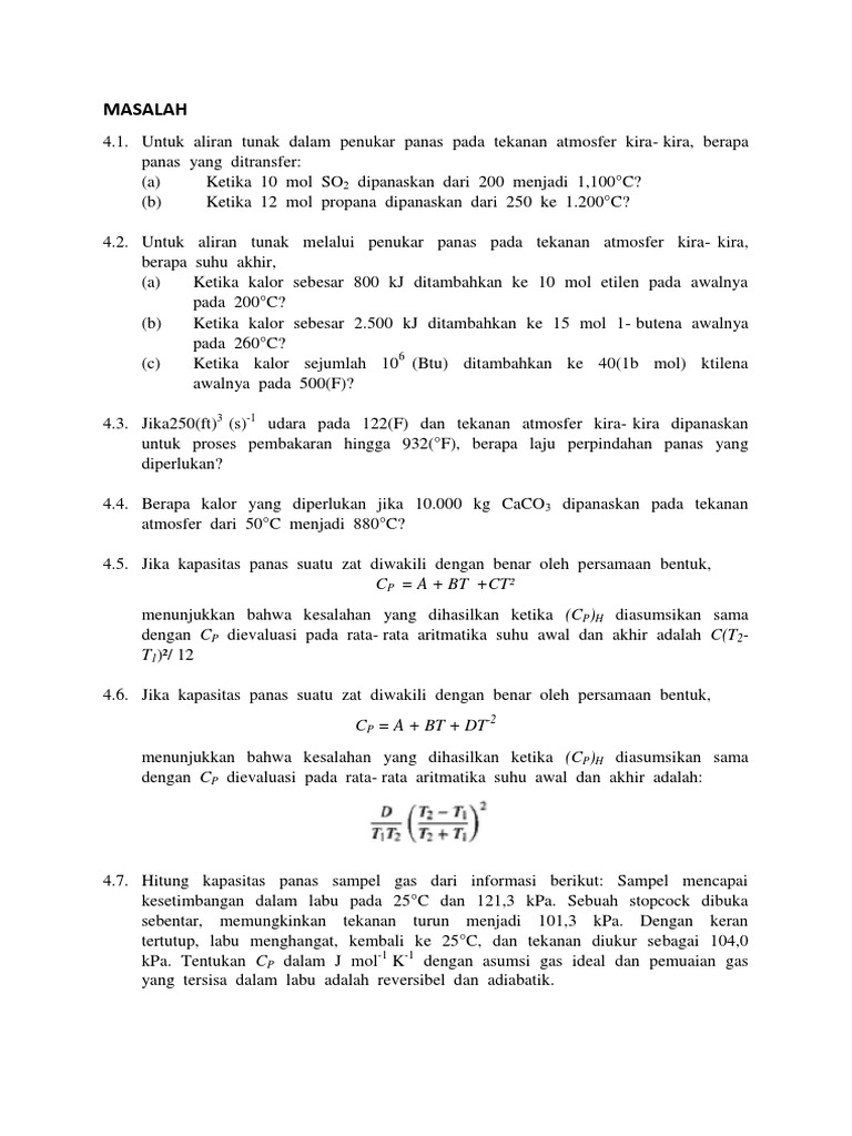Thermo Soal Bab 4 | PDF | Metode & Bahan Ajar | Sains & Matematika