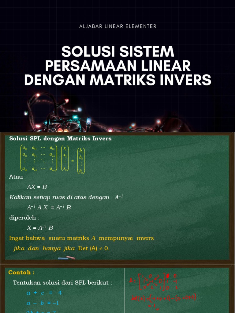 Solusi SPL dengan Metode Cramer | PDF
