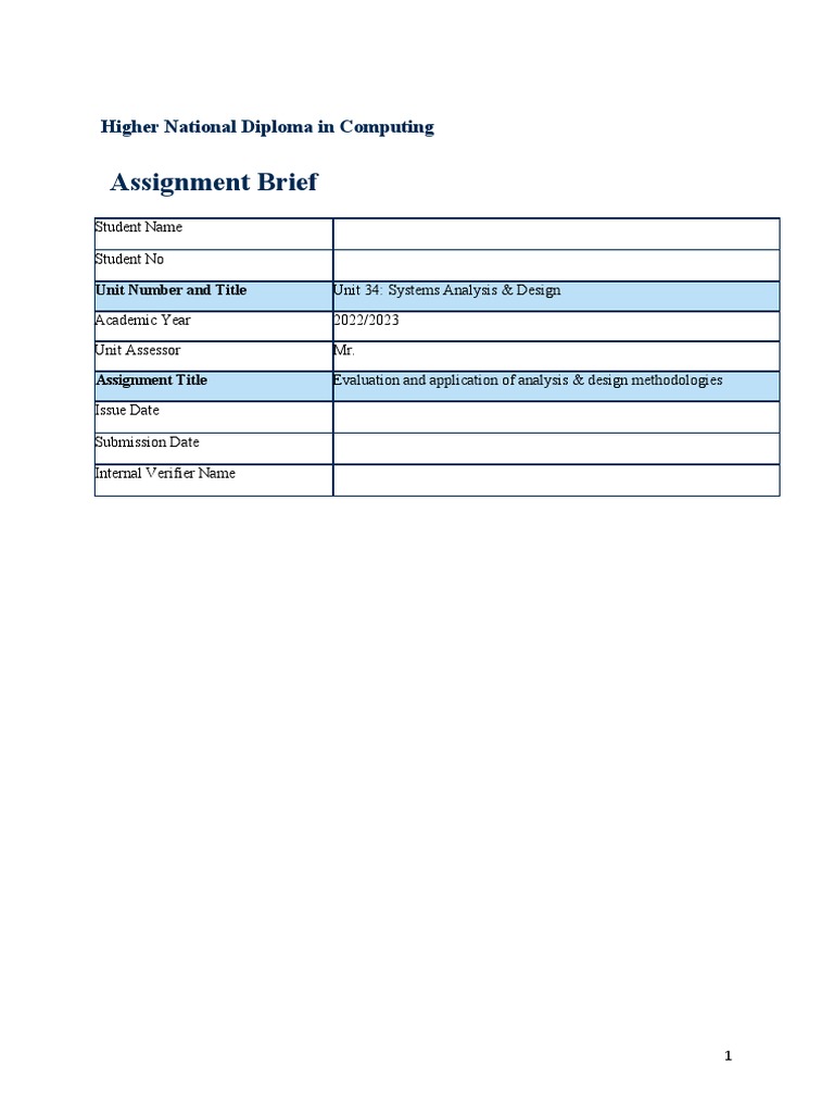 Systems Analysis Design Assignment B10 - 11 | PDF | Feasibility Study ... Systems Analysis Design Assignment B10 - 11 | PDF | Feasibility Study ...