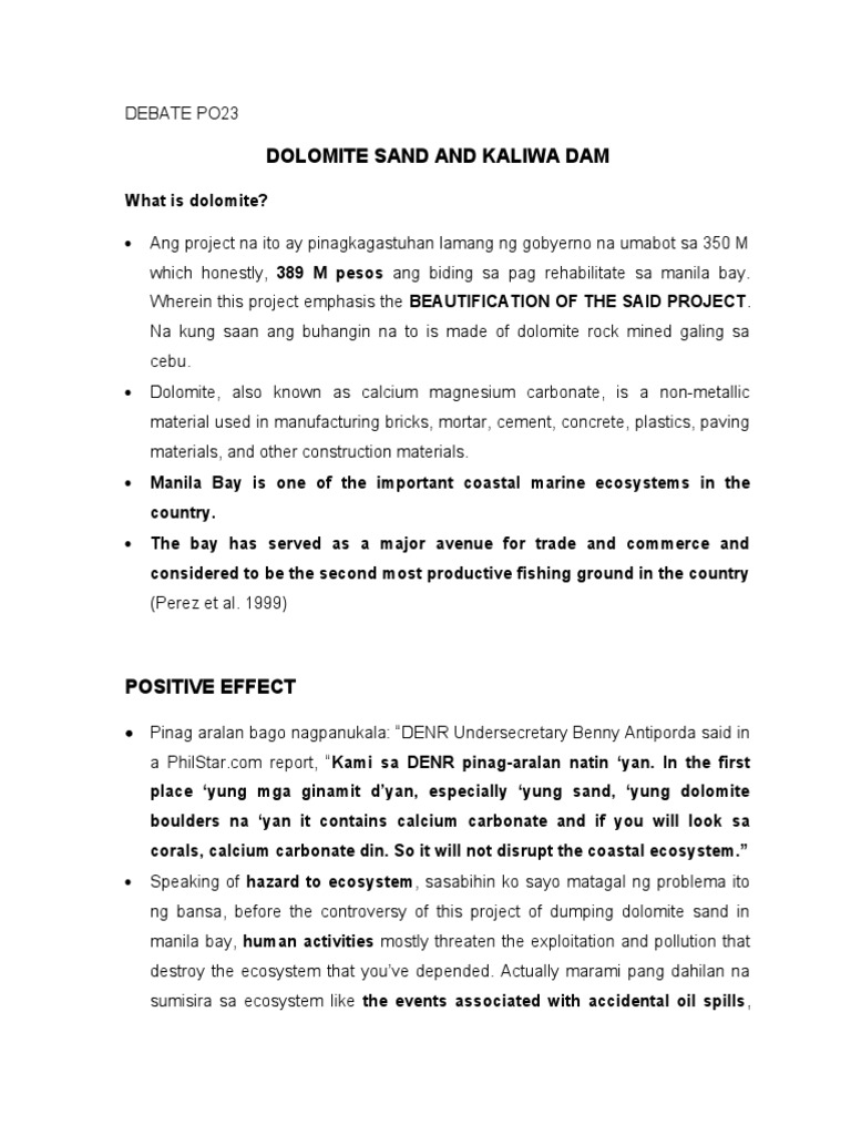 Assessing the Impacts and Debate Around Dolomite Sand in Manila Bay and ...