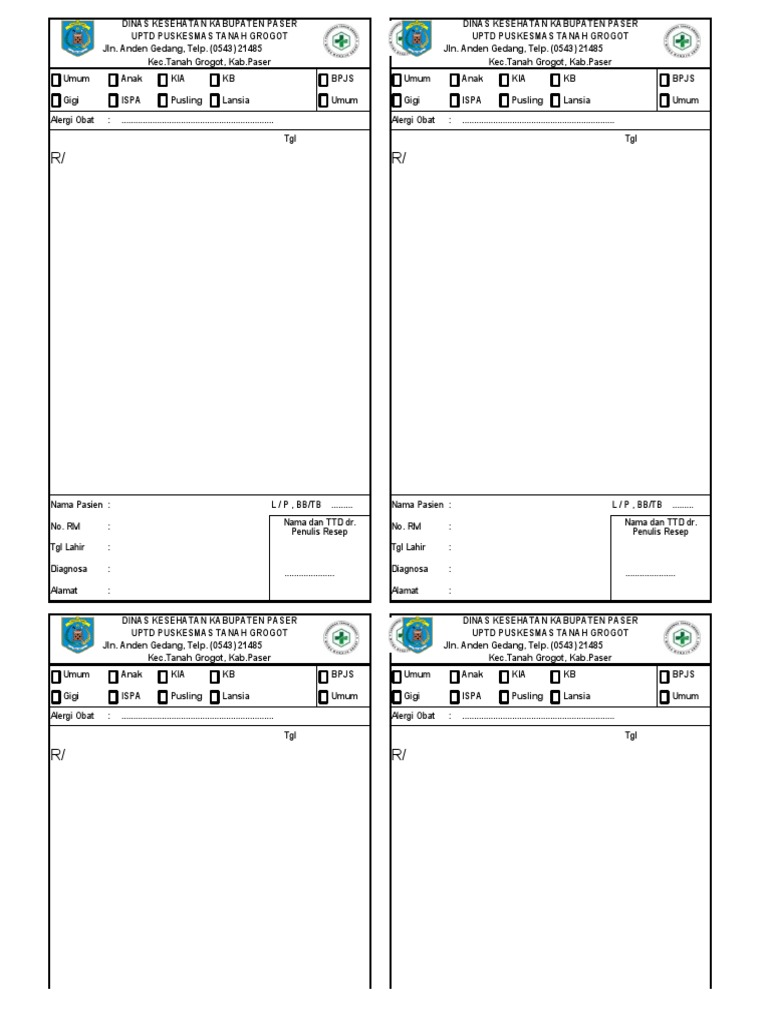 Format Resep Cetak 2022-1 | PDF