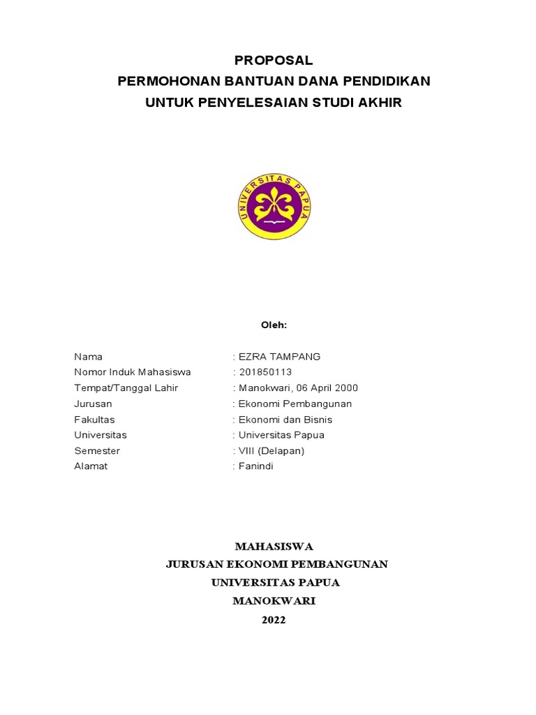 Proposal Bupati Ashraff | PDF