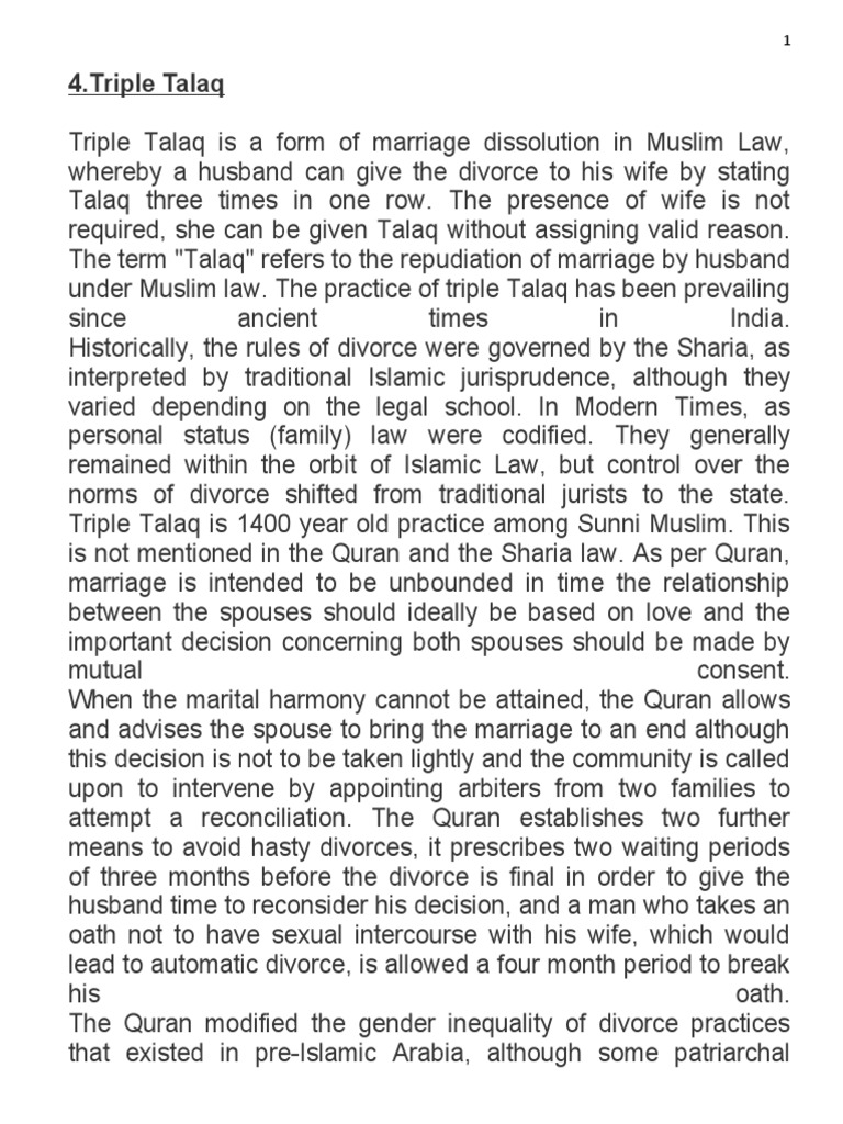 4 Triple Talaq | PDF | Social Institutions | Justice