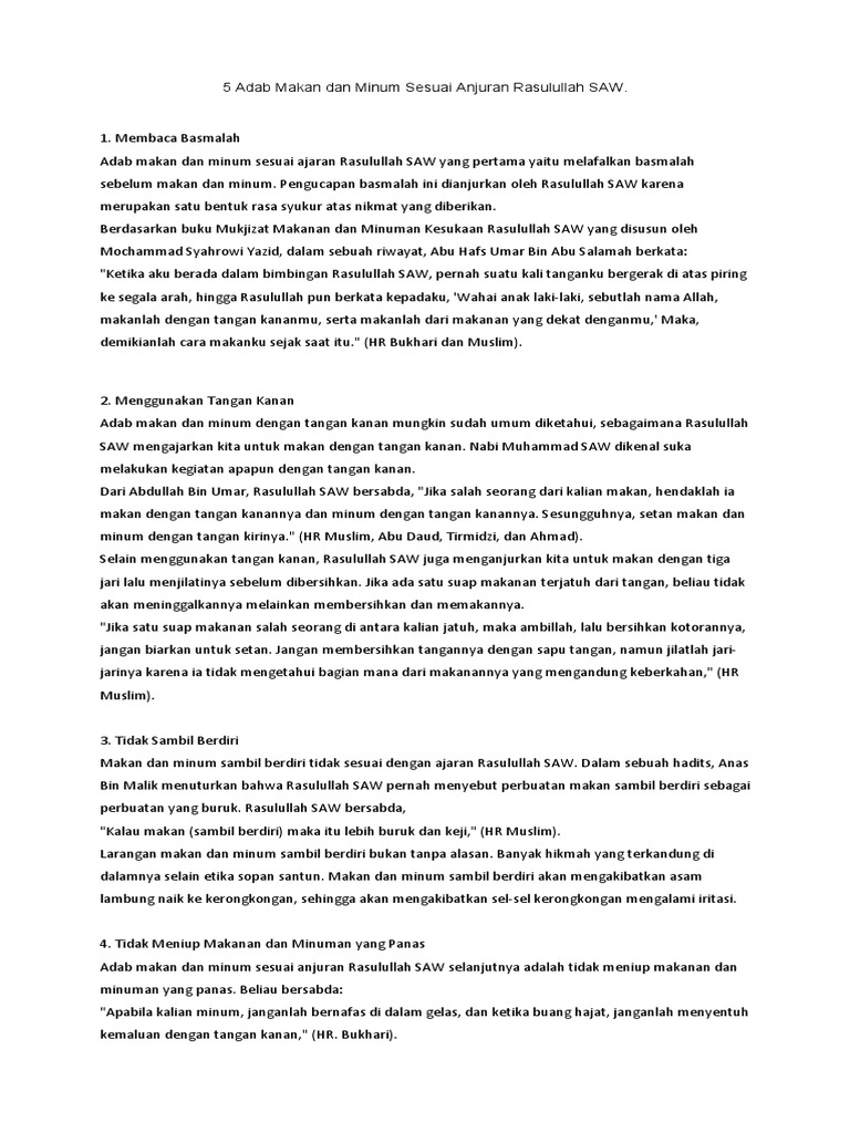 Adab Makan Pdf 