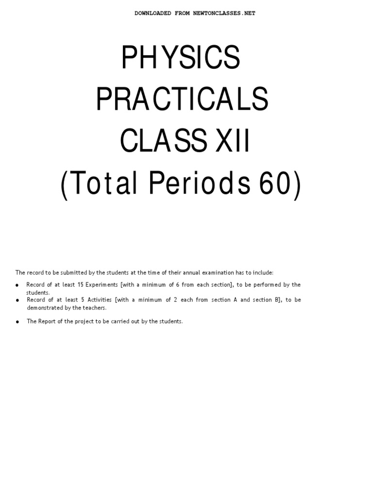 Physics-Practicals-12 2k23 | PDF | Electrical Network | Inductor
