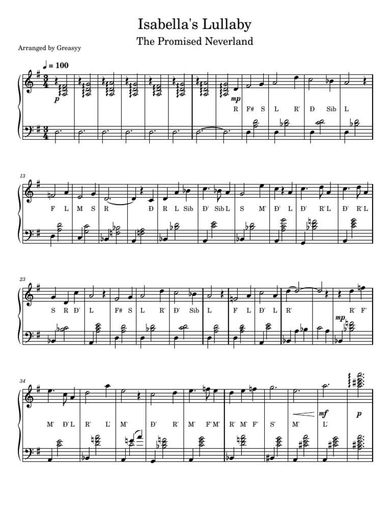 Isabellas Lullaby | PDF