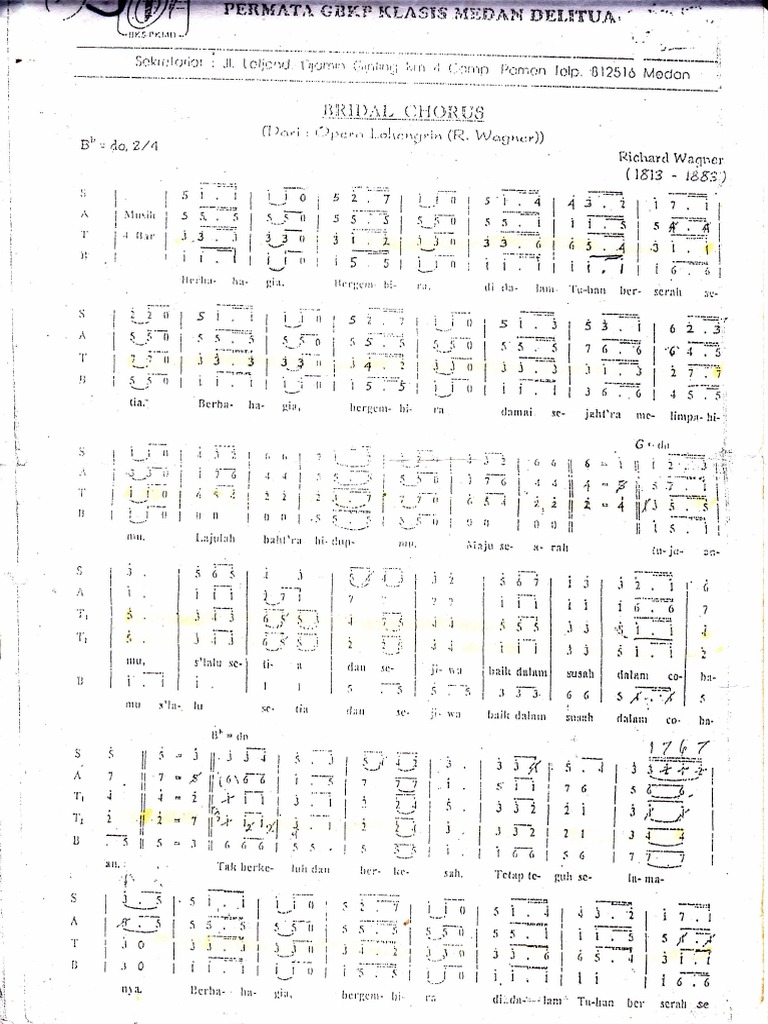Bridal Chorus Satb Bagian A | PDF