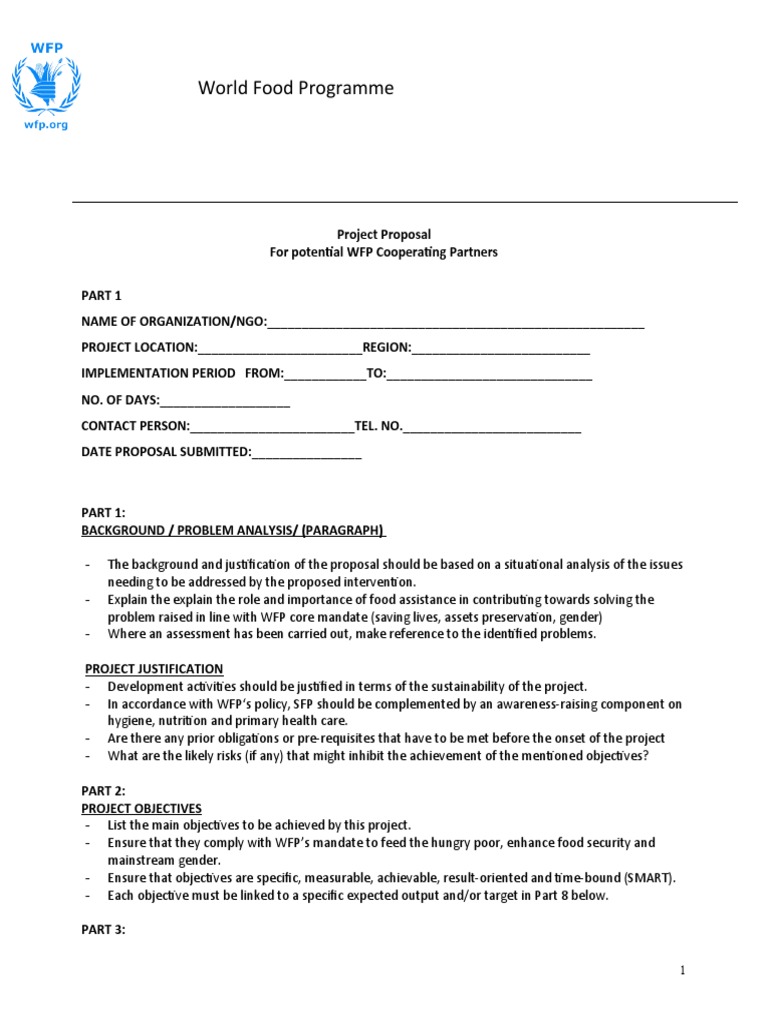 WFP Concept Note | PDF | World Food Programme | Food Security