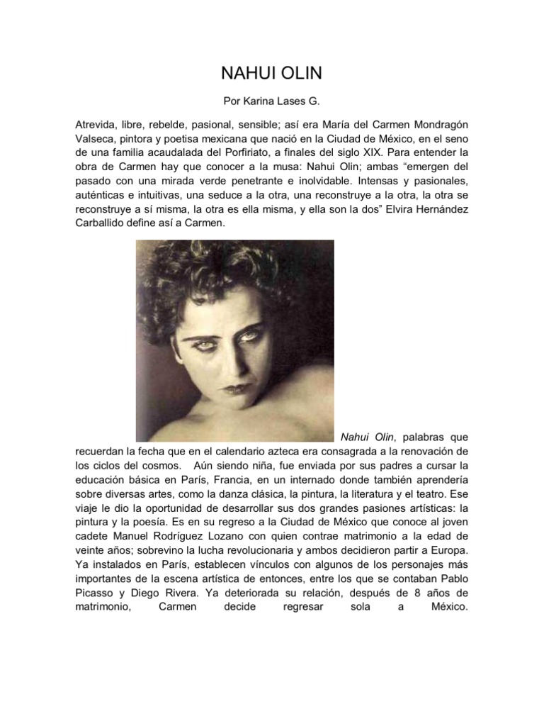 Nahui Olli1 | PDF | Clásicos
