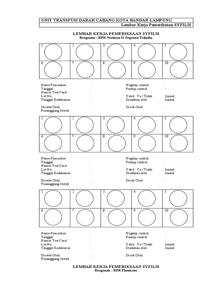 RPR Assay | PDF