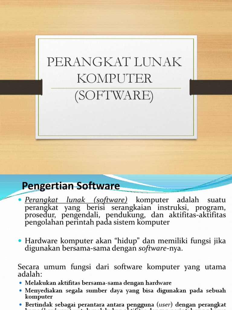 Peran dan Jenis Software Komputer | PDF | Teknologi & Rekayasa