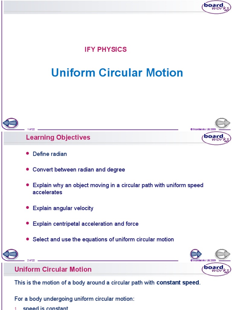 Physics Circular Motion Notes | PDF | Acceleration | Angle