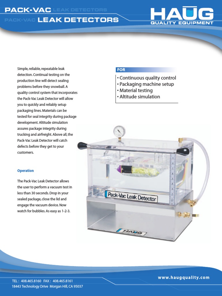 Haug Pack-Vac | Download Free PDF | Leak | Vacuum