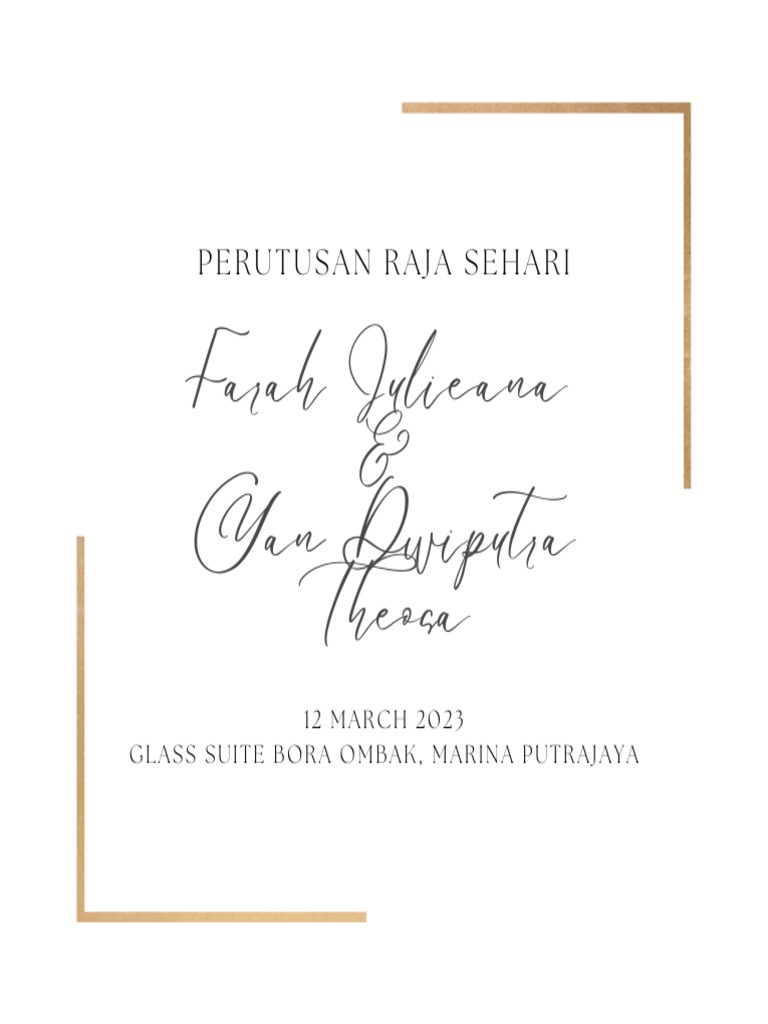 Wedding Invitation Farah Julieana & Yan Dwiputra Theosa | PDF