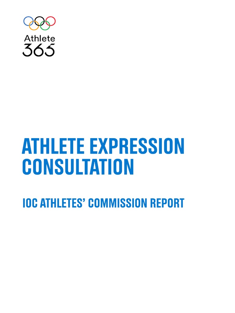 IOC AC Consultation Report-Athlete Expression 21.04.2021 | PDF