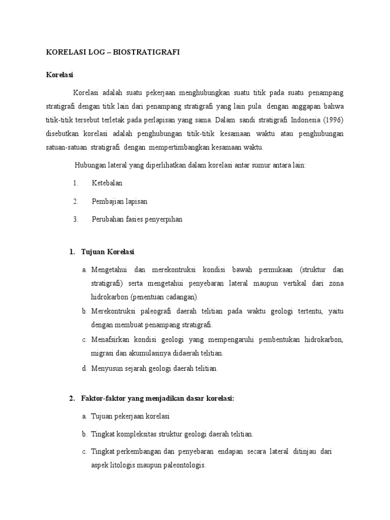 KORELASI LOG Baru Cek | PDF