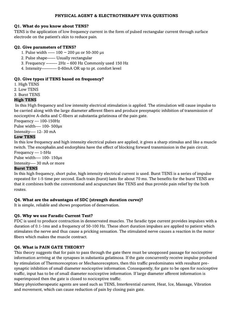 Understanding Transcutaneous Electrical Nerve Stimulation (TENS ...