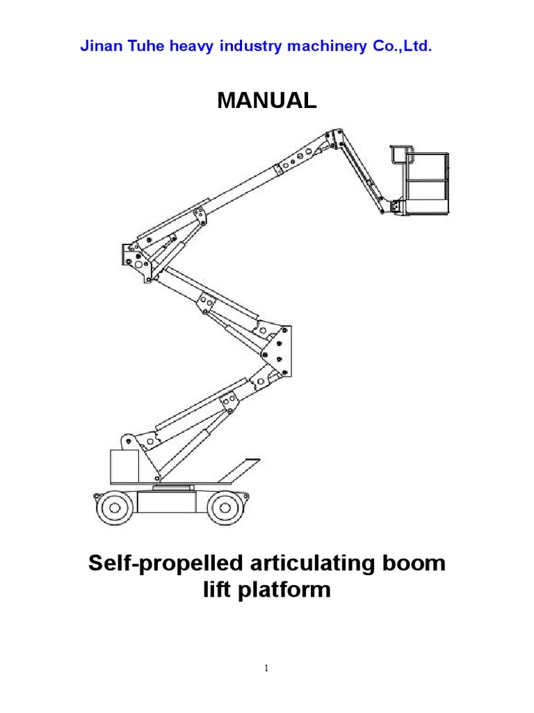Self Propelled Boom Lift Manual | Download Free PDF | Elevator | Electric Motor