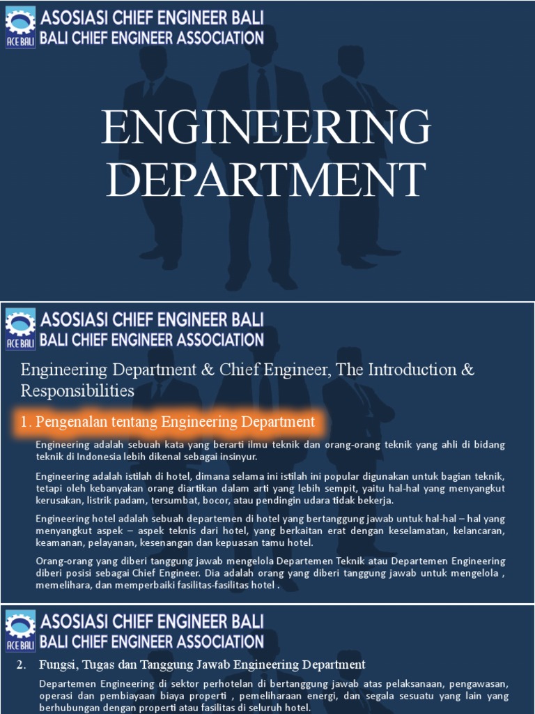 Engineering Department Introduction | PDF