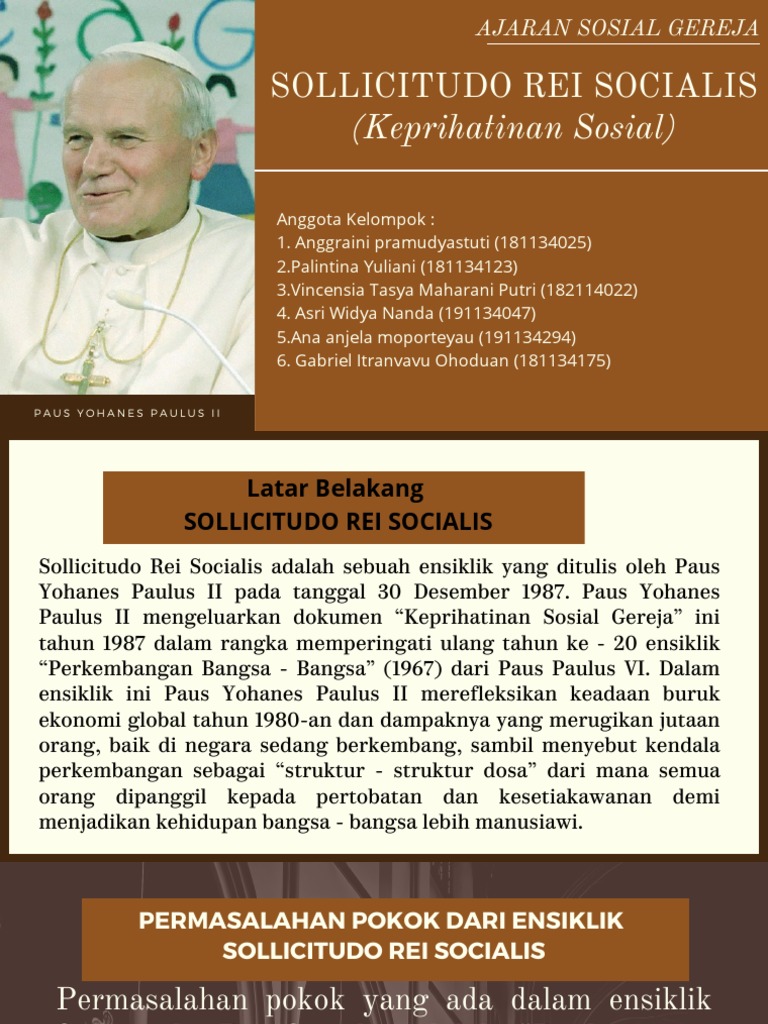 Kelompok - Sollicitudo Rei Socialis | PDF | Ilmu Sosial