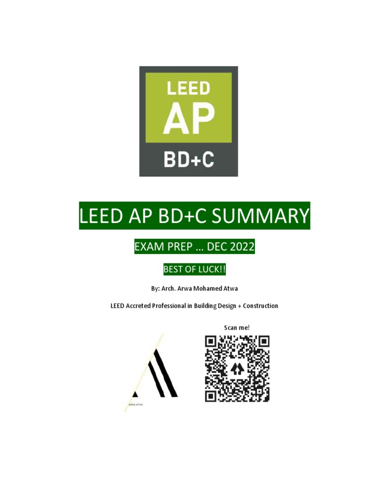 Leed AP BD+C Summary - Aa.2022 | PDF | Sustainable Energy | Ventilation ...