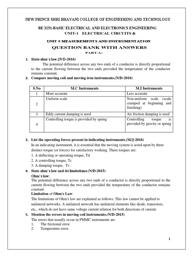 Be3251 Beee QB | PDF | Transformer | Electric Motor
