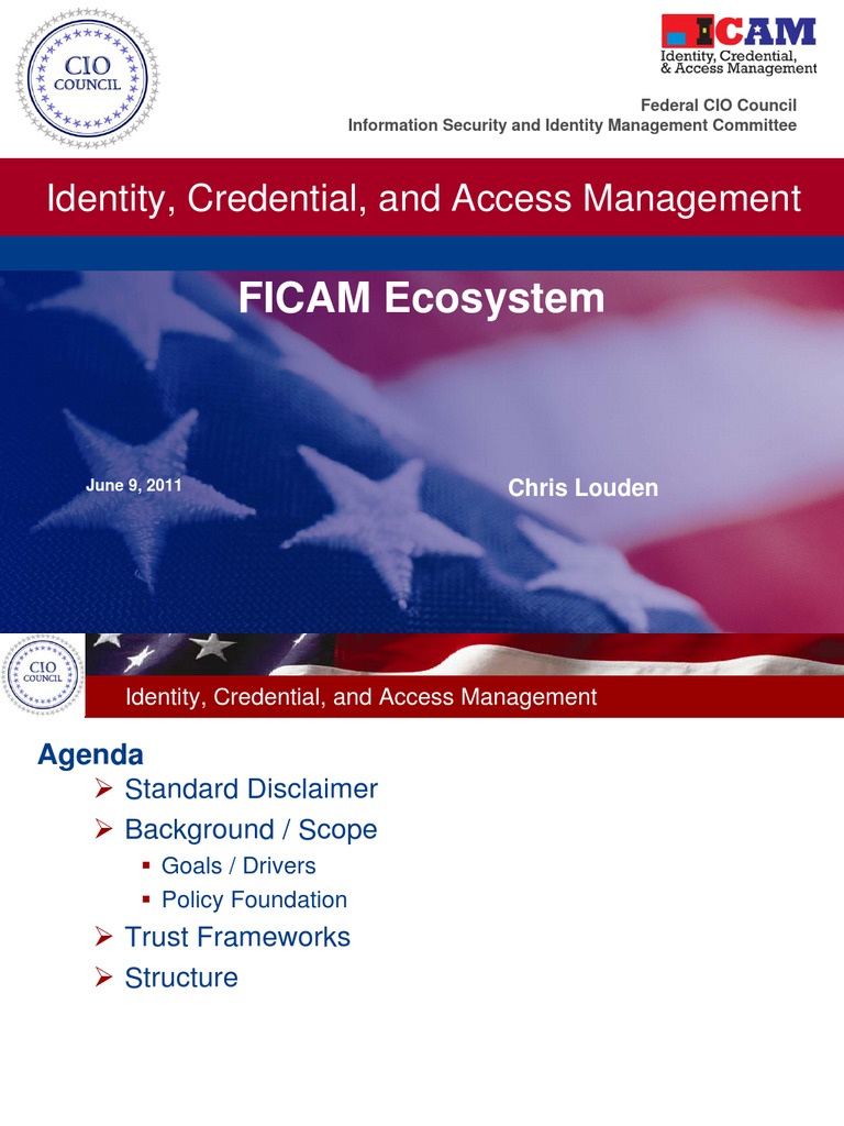 Identity Credential and Access Management FICAM Ecosystem 6-10-11 | PDF ...