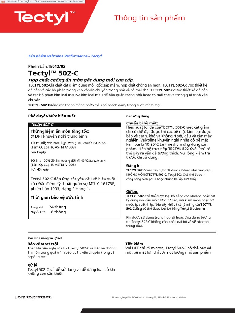 PI - Tectyl 502 C - TE012 02.en - VI | PDF