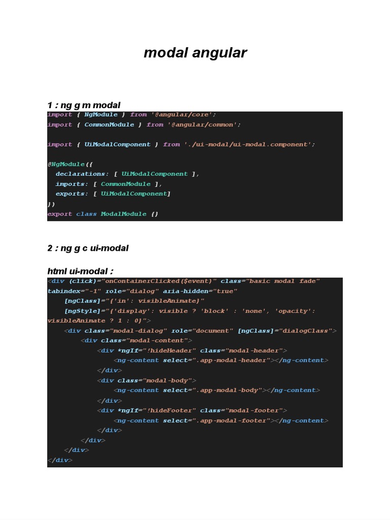 Modal Angular - Google Docs | PDF | Computer Science | World Wide Web ... Modal Angular - Google Docs | PDF | Computer Science | World Wide Web ...