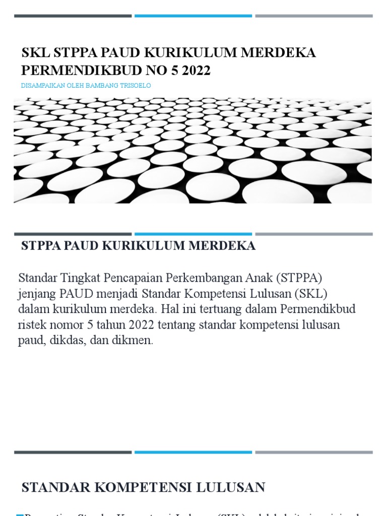 01.1.SKL STPPA PAUD Kurikulum Merdeka Permendikbud No 5 | PDF