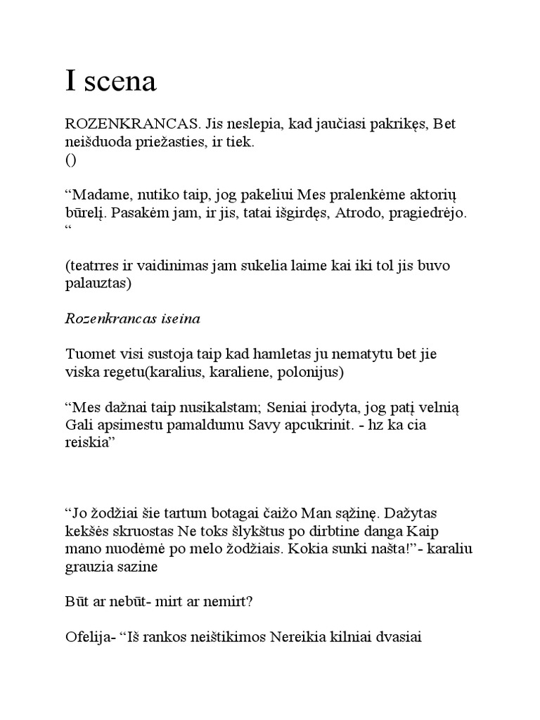 Hamletas 3 Veiksmas | PDF