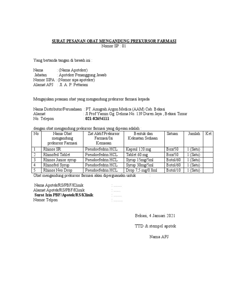 CONTOH SP Popo Fix BKS | PDF