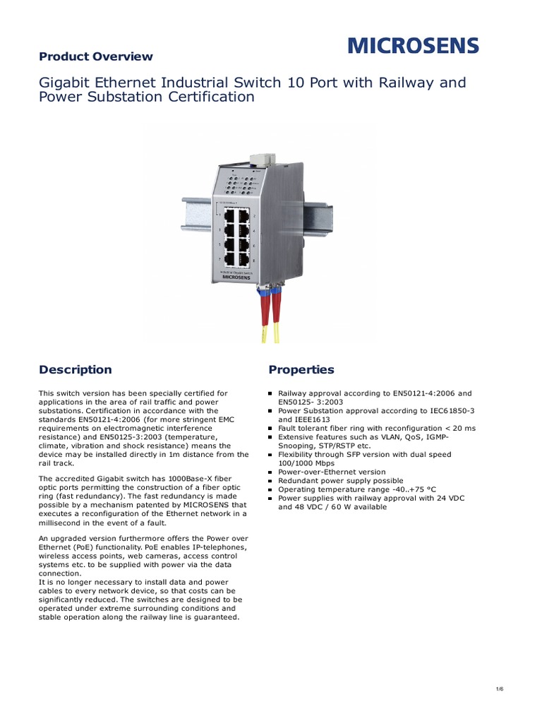 MS650869M-B - Orwith - POE - Gigabit Ethernet Industrial Switch 10 Port ...