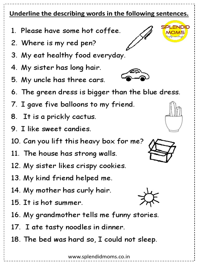 Adjectives Class 08 | PDF