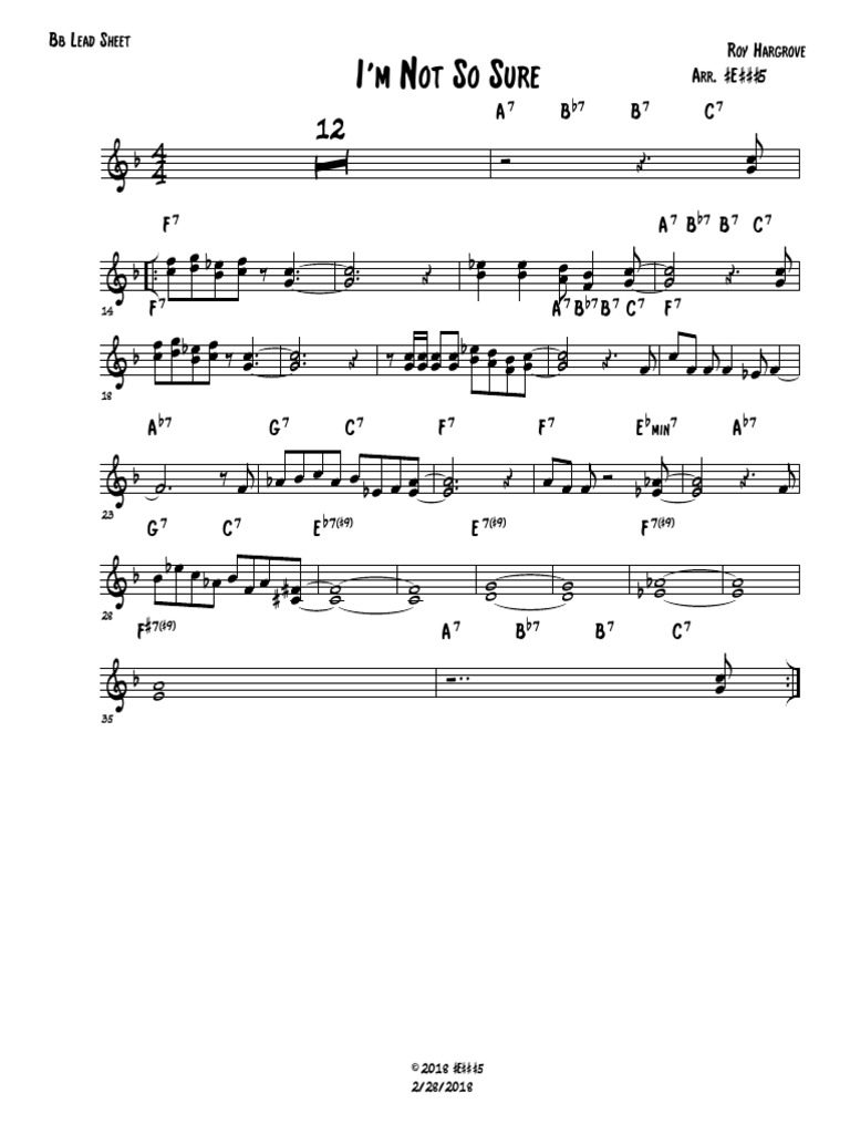 Im Not So Sure IBb | PDF