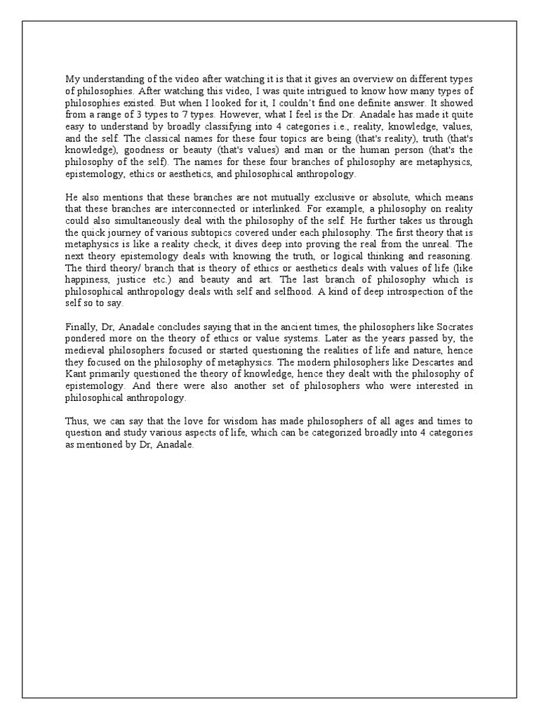 Types of Philosophy | PDF