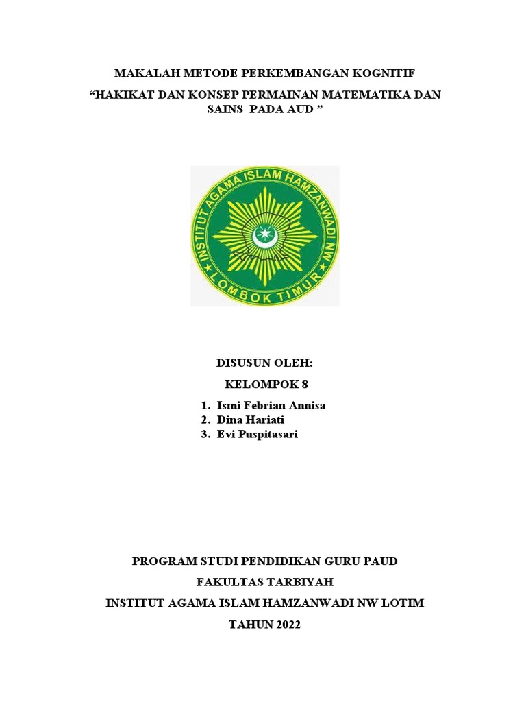 Makalah PAUD | PDF | Kesehatan Holistik | Sains & Matematika