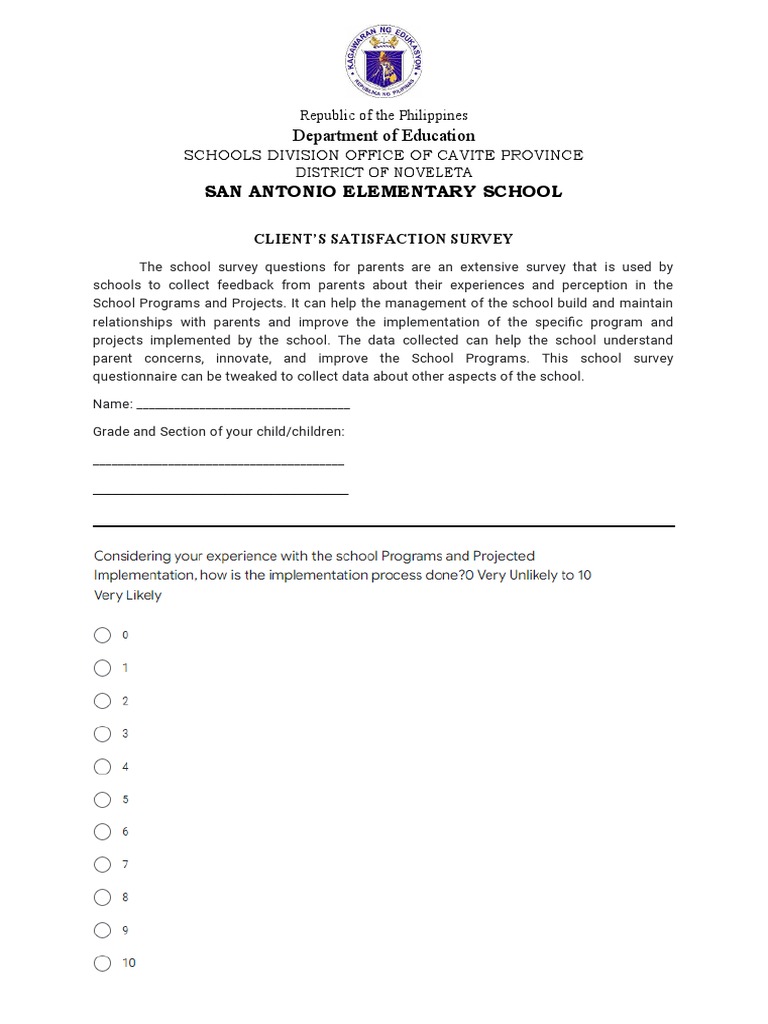 Clients Satisfaction Survey | PDF