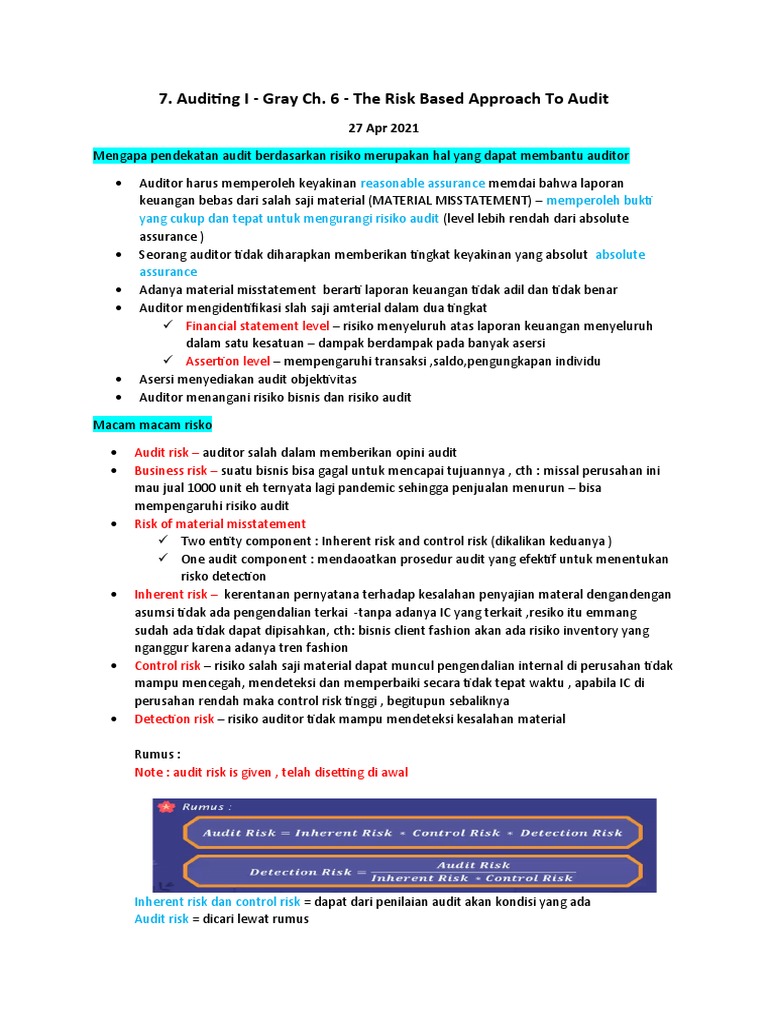 Pendekatan Audit Berbasis Risiko | PDF