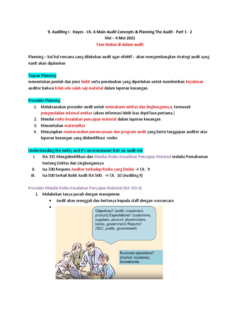 Main Audit Concepts & Planning The Audit - Part 1 - 2 | PDF