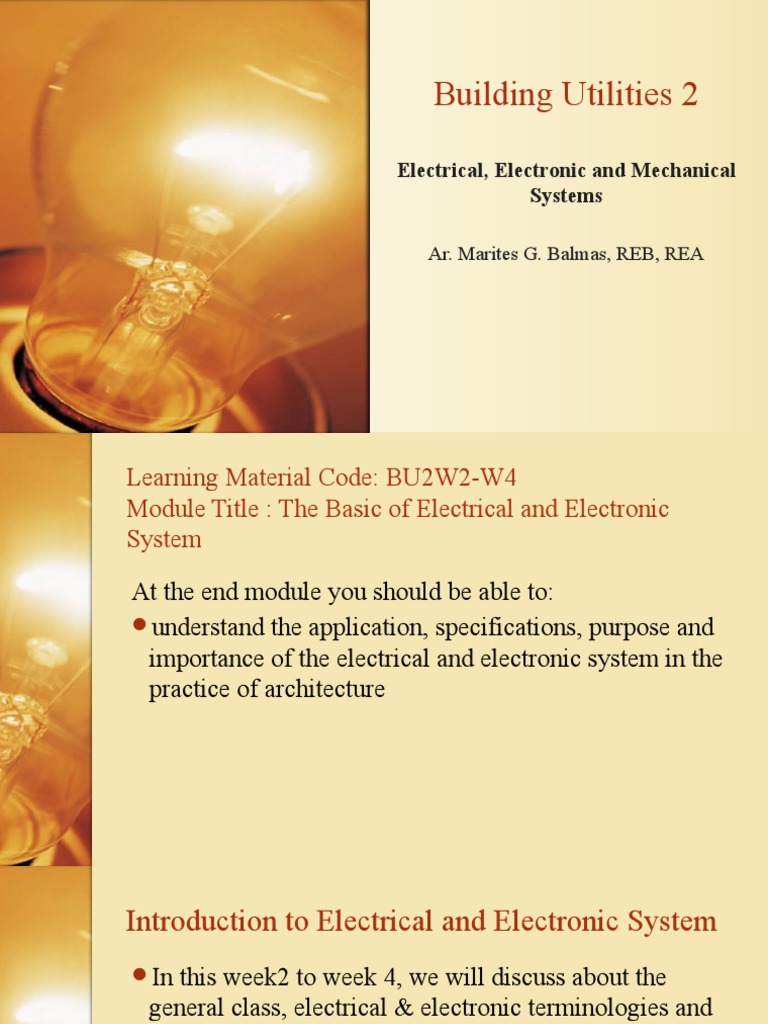 Basics of Electrical Systems in Architecture | PDF | Series And ...