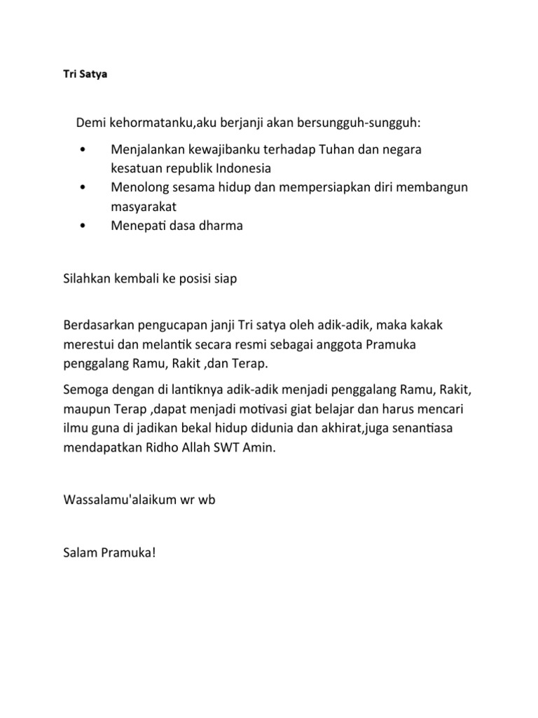 Tri Satya | PDF