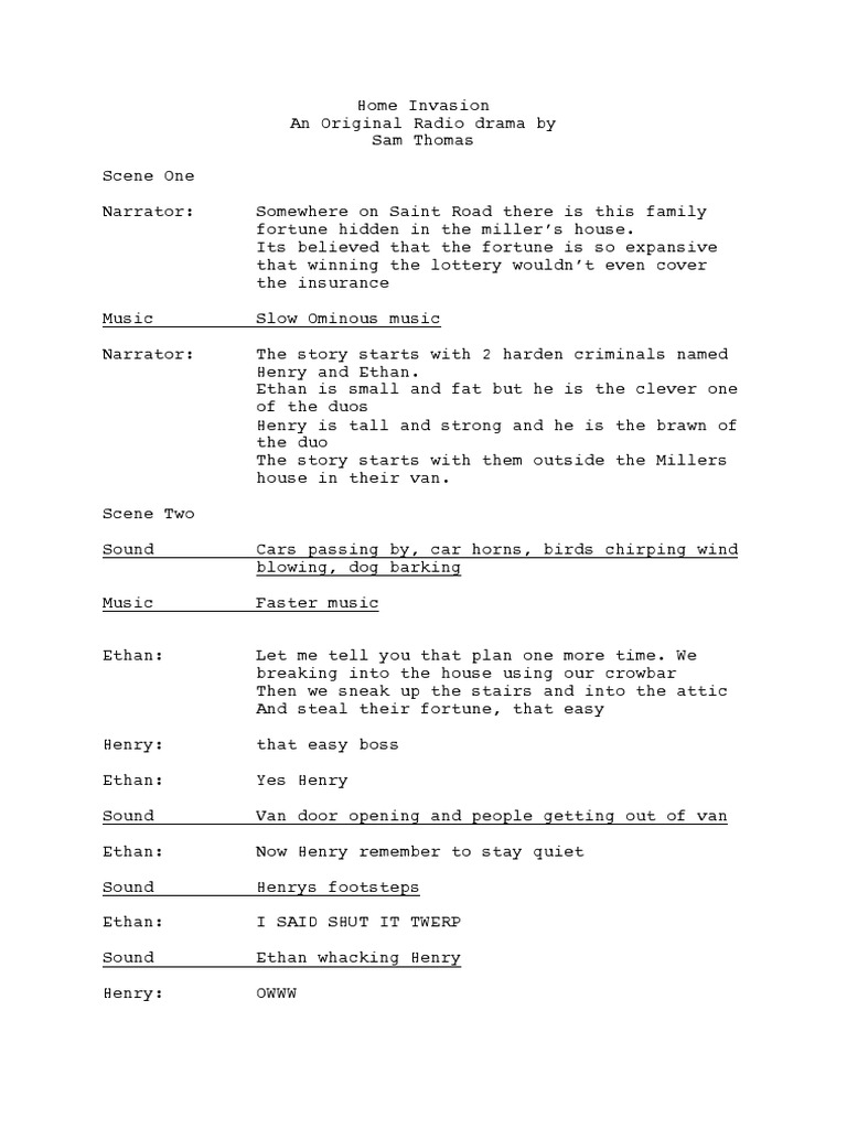 Home Invasion Script Better | PDF