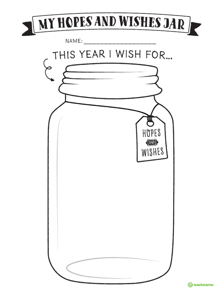 My Hopes and Wishes Jar Template A Do Be Reader | PDF
