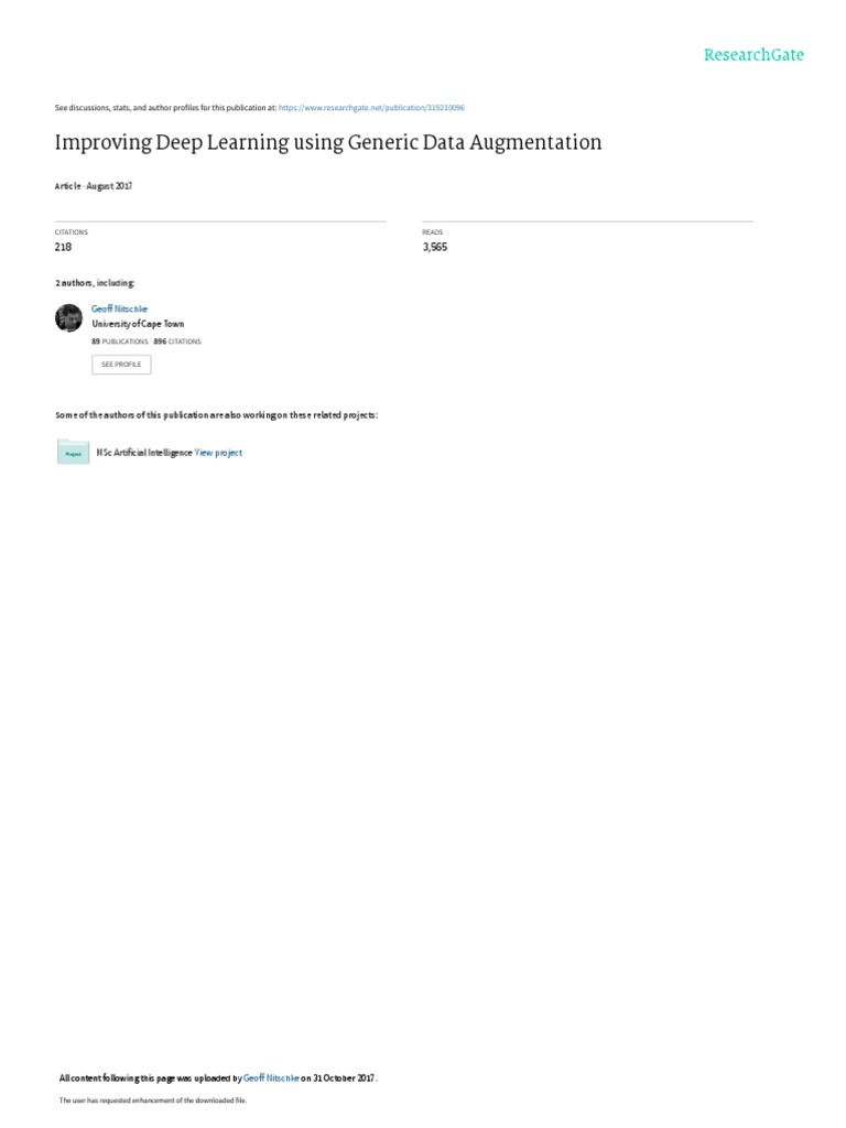 Improving Deep Learning Using Generic Data Augment | PDF