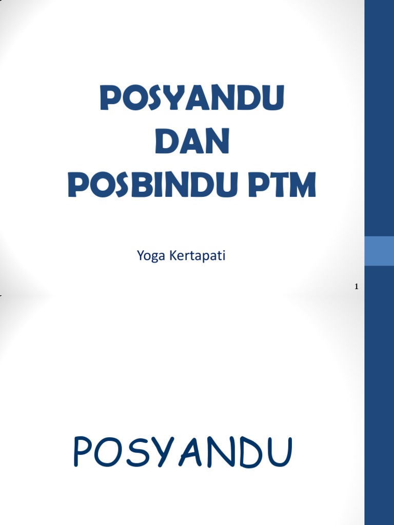 Posyandu & Posbindu-Ptm - Ykp | PDF | Kesehatan Holistik | Gaya Hidup