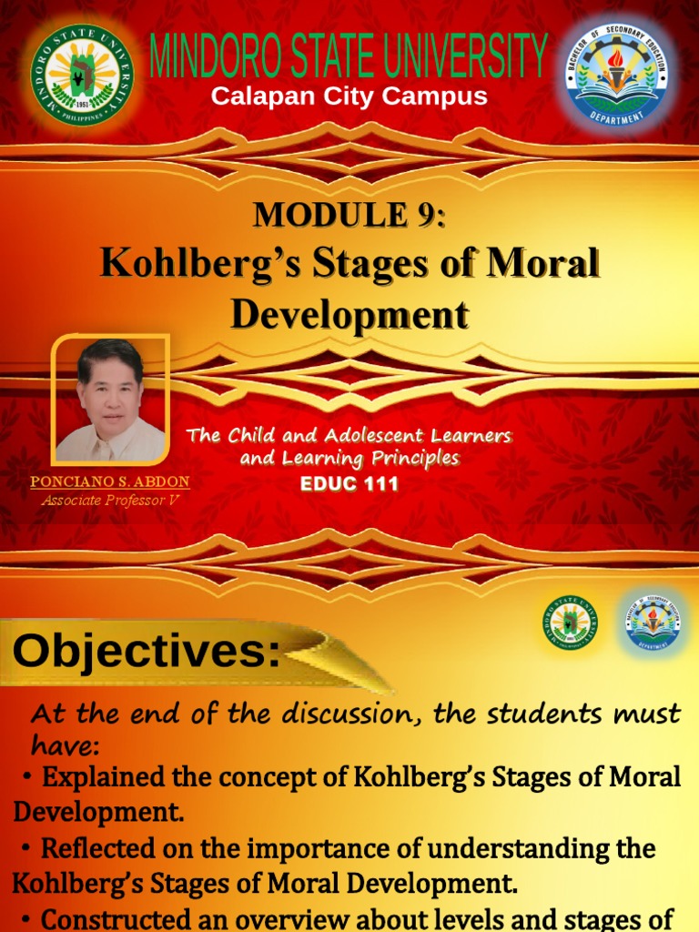 Module 9 Kohlbergs Stages of Moral Development | PDF | Psychology ...