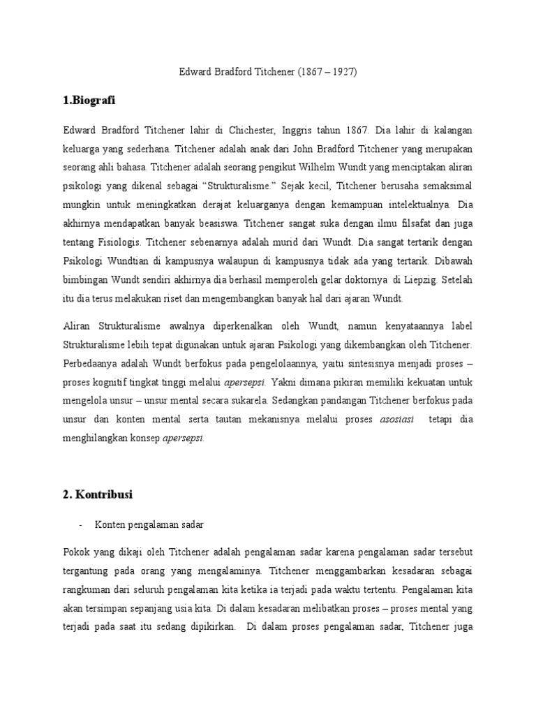 Edward Bradford Titchener | PDF
