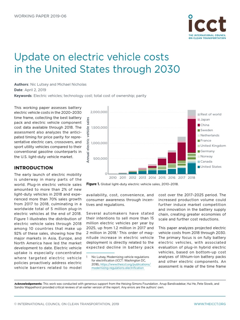 EV Cost 2020 2030 20190401 | PDF
